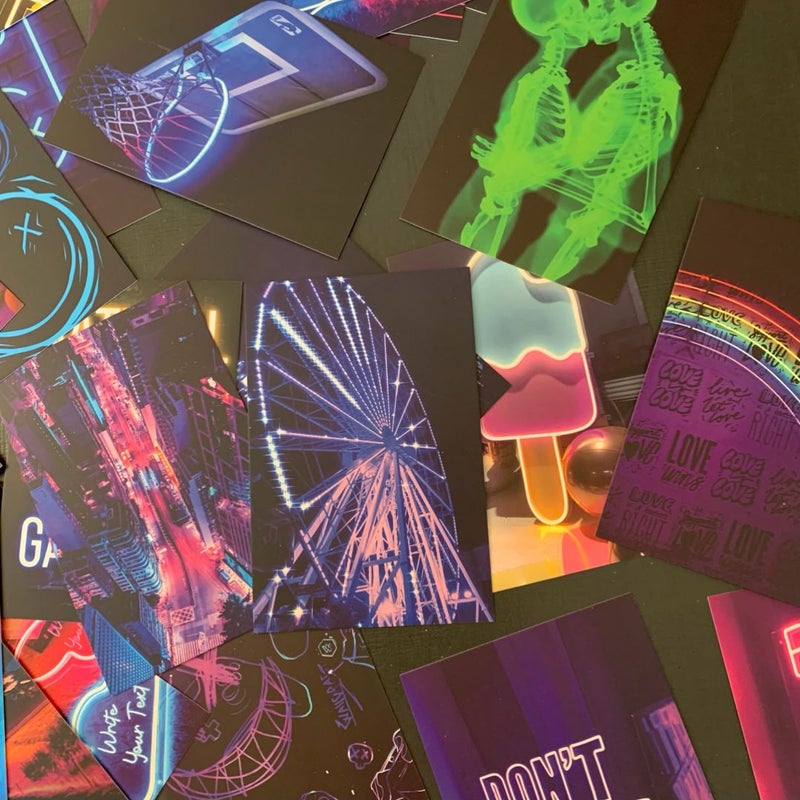 Neon Digital Art Print Wall Collage Collection - New! by , Paperback ...