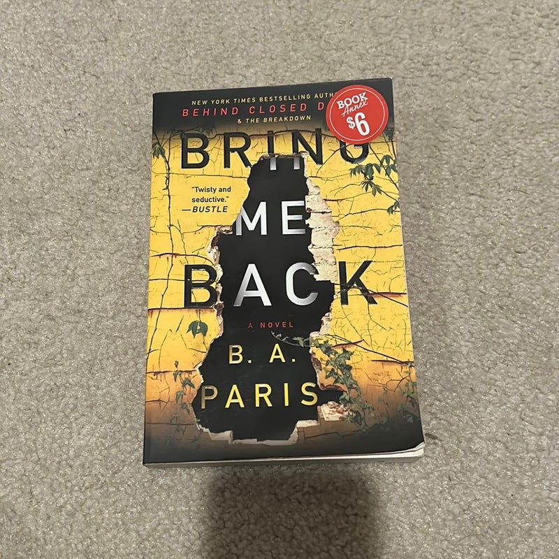 Bring Me Back by B.A. Paris, Paperback | Pangobooks