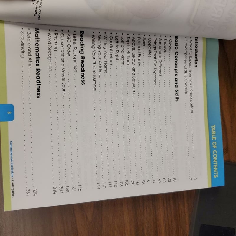 Comprehensive Curriculum of Basic Skills, Grade K by Thinking Kids