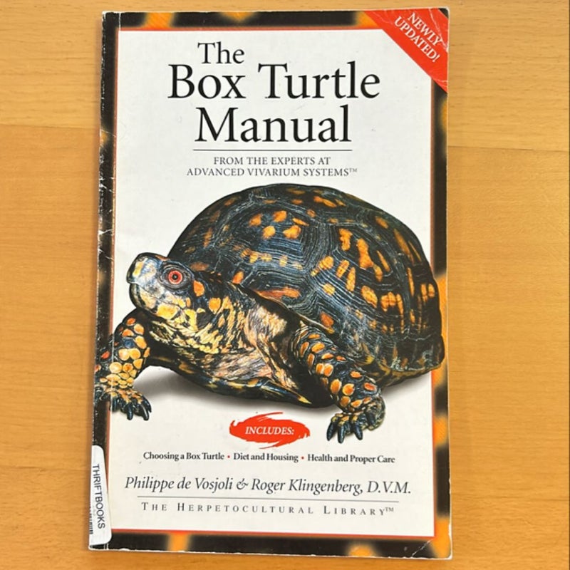 The Box Turtle Manual by Philippe de Vosjoli, Roger J. Klingenberg
