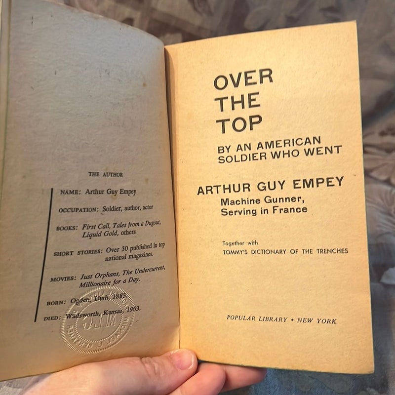 Over the Top by Arthur Guy Empey, Paperback | Pangobooks