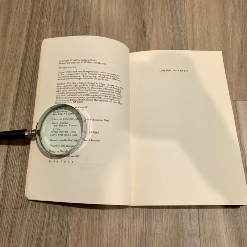 Aunt Dan and Lemon by Wallace Shawn