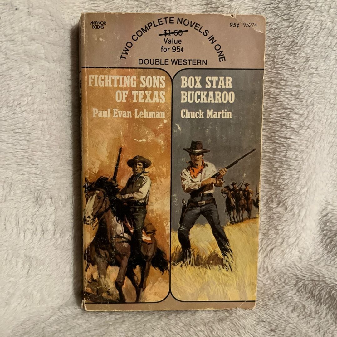 Vintage 1973 Double Western: Fighting Sons of Texas & Box Star Buckaroo ...