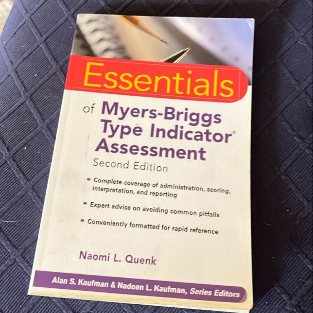 Essentials of Myers-Briggs Type Indicator Assessment by Naomi L. Quenk
