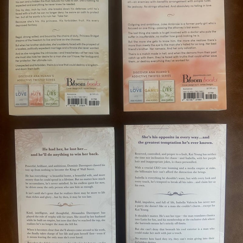 Ana Huang signed set twisted hate, twisted games, king of greed, king of pride by Ana Huang ...