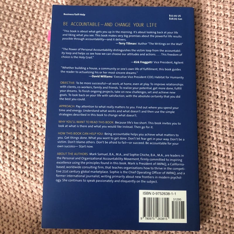 The Power of Personal Accountability by Mark Samuel, Paperback | Pangobooks
