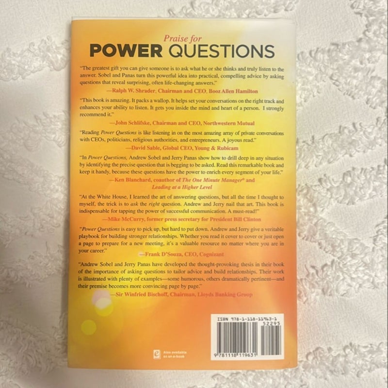 Power Questions by Andrew Sobel, Jerold Panas