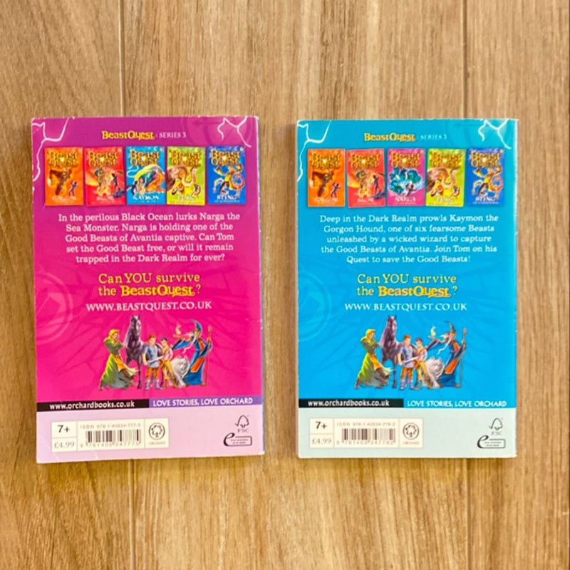 Beast Quest Series 3 (Torgor, Skor, Narga, Kaymon, Tusk, Sting) by Adam ...