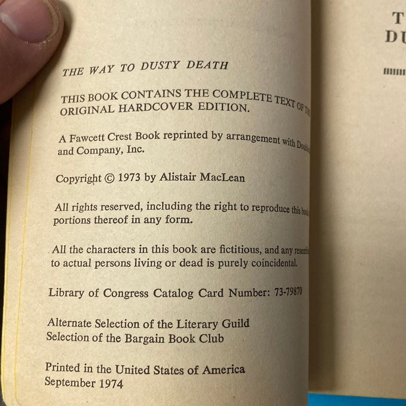 The Way to Dusty Death by Alistair MacLean, Paperback | Pangobooks