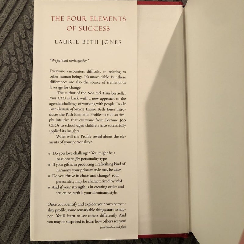 The Four Elements of Success by Laurie Beth Jones, Hardcover | Pango Books