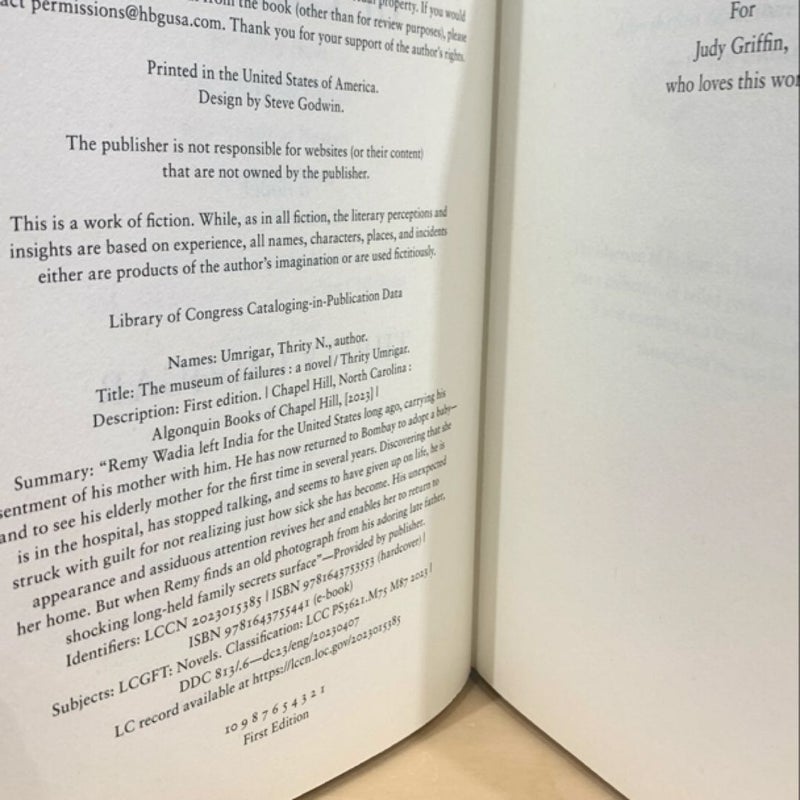 The Museum of Failures by Thrity Umrigar