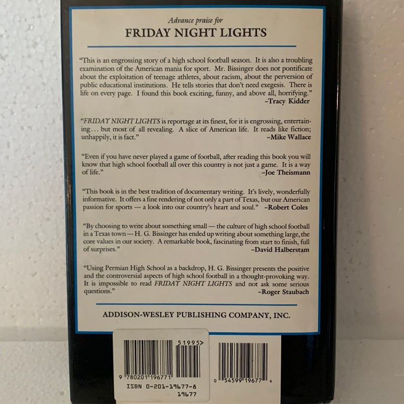 Friday Night Lights by H. G. Bissinger
