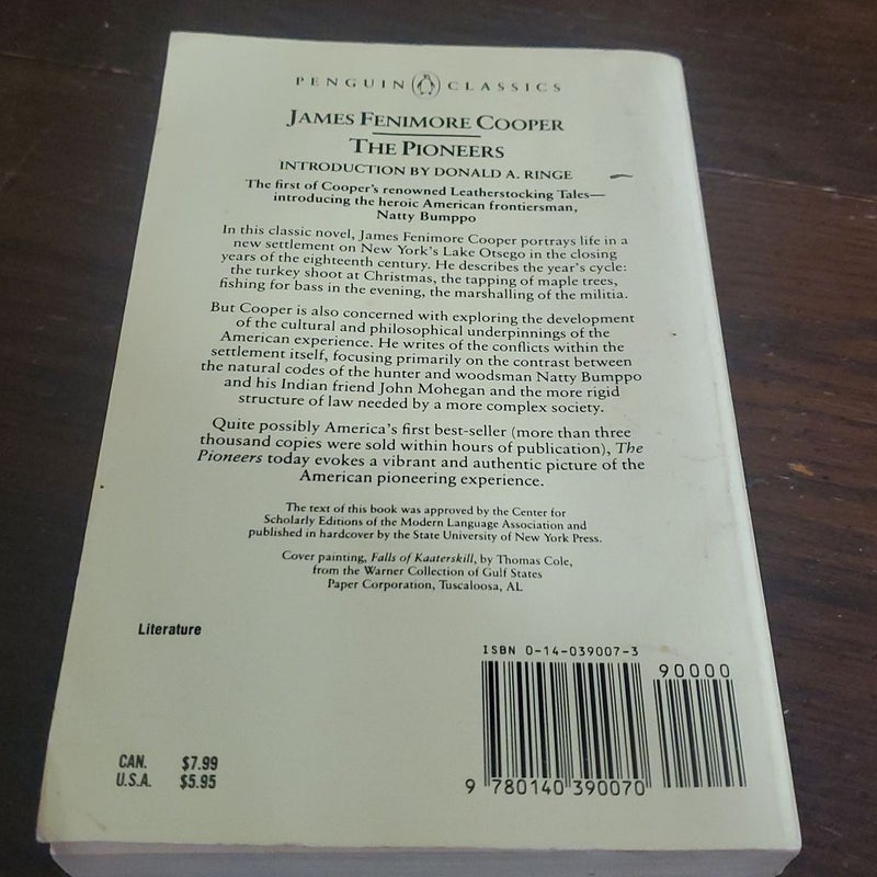 The Pioneers by James Fenimore Cooper; Donald A. Ringe (Introduction by)