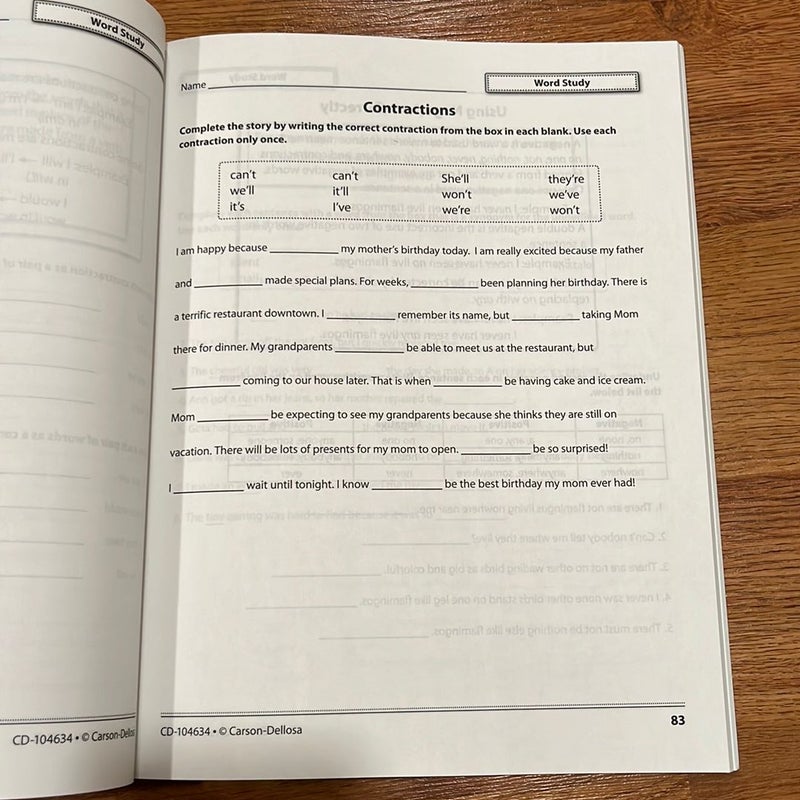 Grammar, Grades 3 - 4 by Carson-Dellosa Publishing Staff