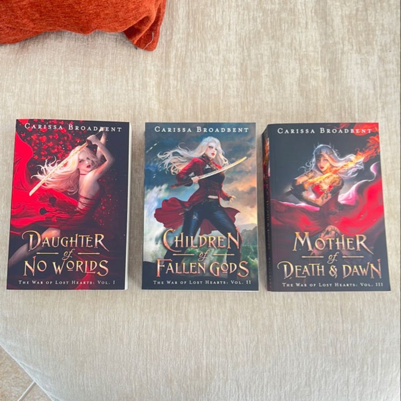 SIGNED- The War of Lost hearts series by Carissa Broadbent, Paperback ...