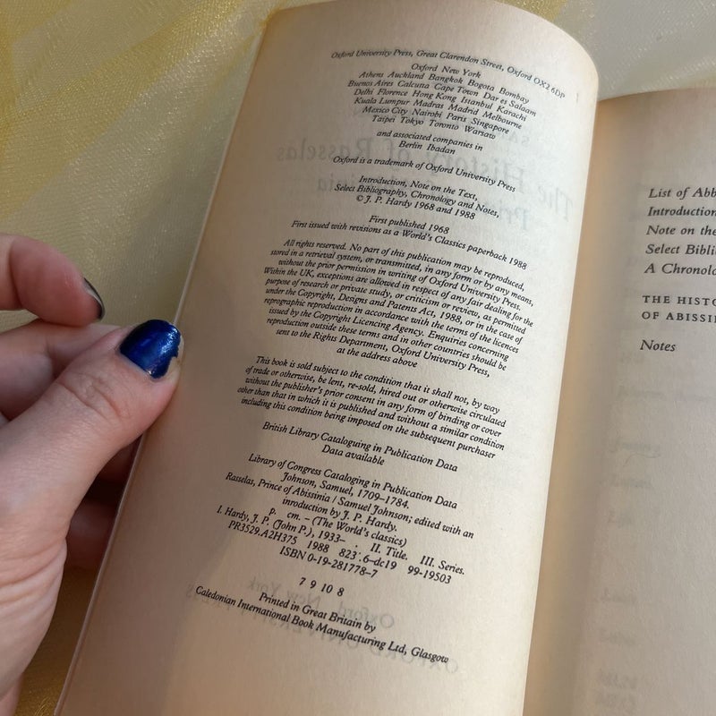 The History of Rasselas, Prince of Abissinia by Samuel Johnson ...