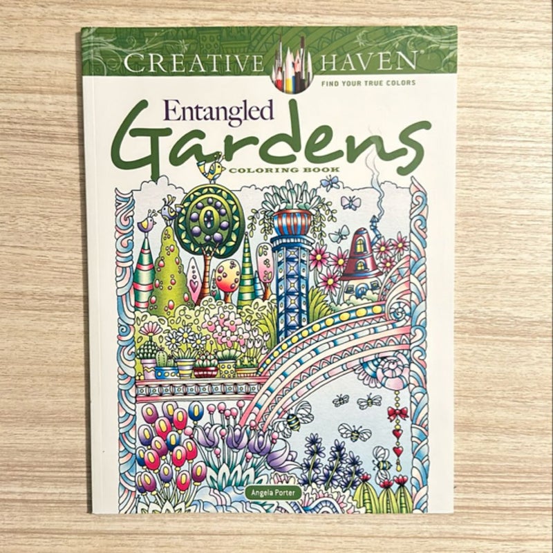 Creative Haven Entangled Gardens Coloring Book by Angela Porter