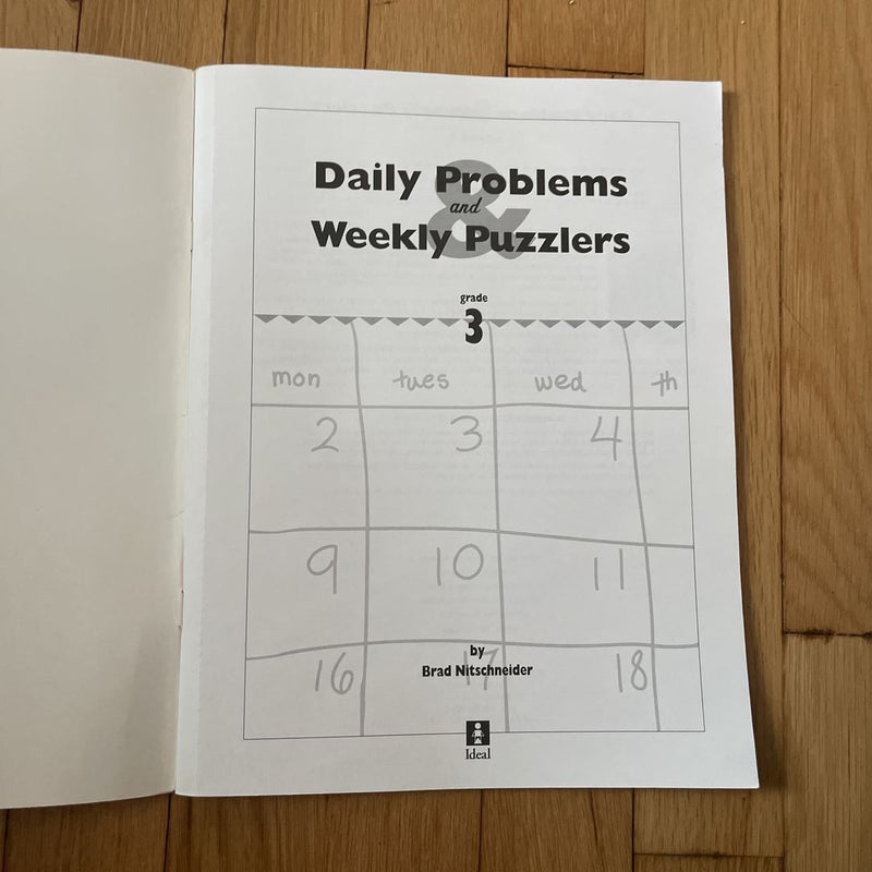 Daily Word Problems and Weekly Puzzlers for Grade 3 by Brad Nitchneider ...