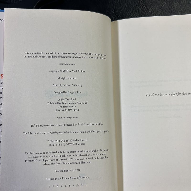 Anger Is a Gift by Mark Oshiro