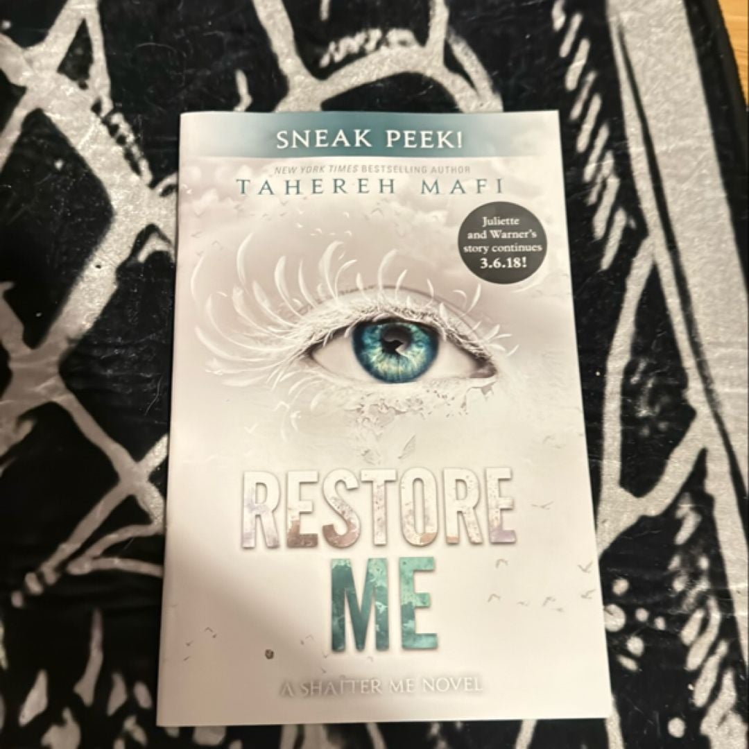 Restore Me Sneak Peak by Tahereh Mafi , Paperback | Pangobooks