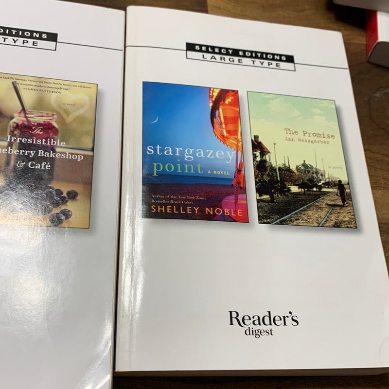Lot of Four- Large Print, Select Editions, Readers Digest, 2 Novels Per ...