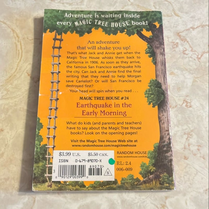 Magic Tree House Earthquake in the Early Morning by Mary Pope Osborne
