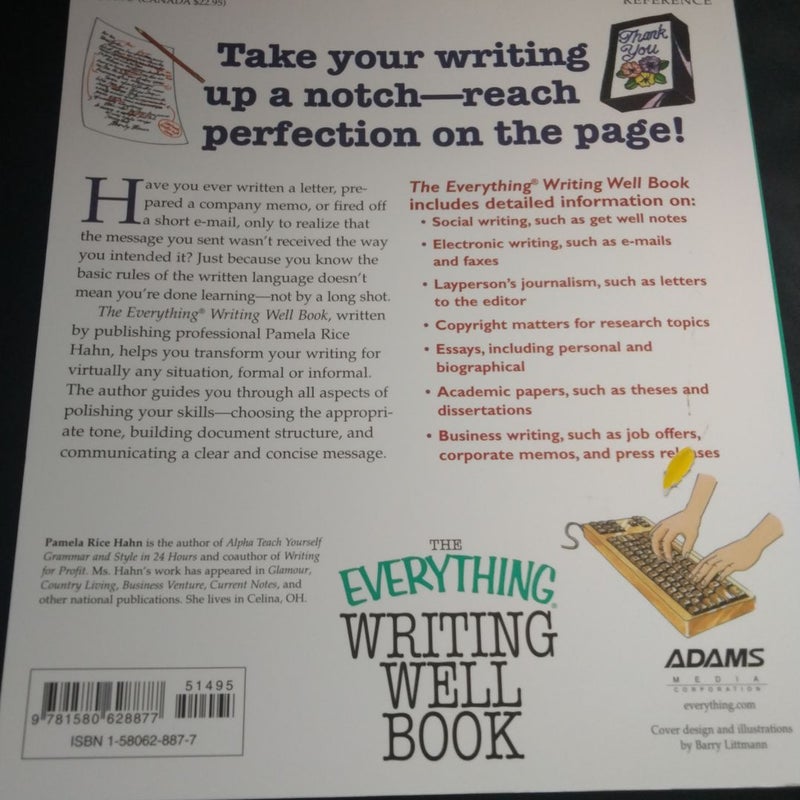 The Everything Writing Well Book by Pamela Rice Hahn