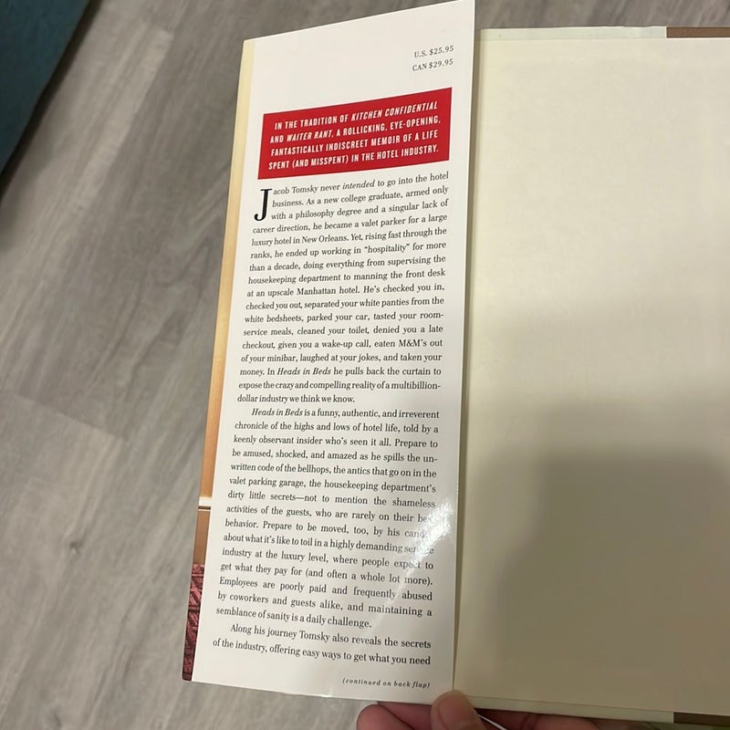 Heads in Beds by Jacob Tomsky, Hardcover | Pangobooks