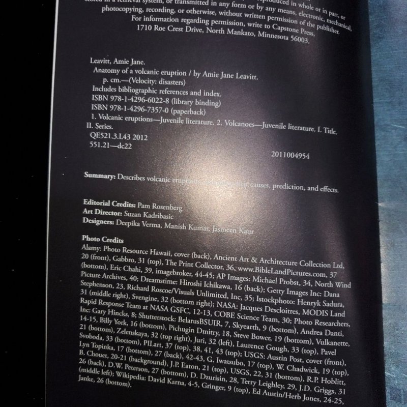 Anatomy of a Volcanic Eruption by Amie Jane Leavitt