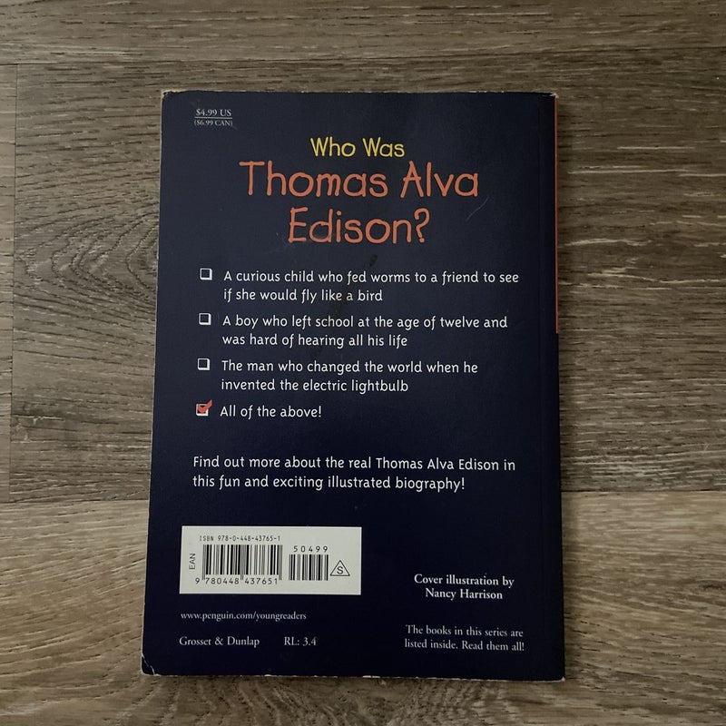 Who Was Thomas Alva Edison? by Margaret Frith, Who HQ