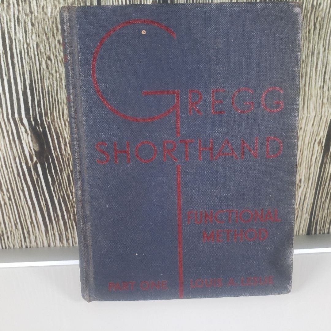 GREGG SHORTHAND PART ONE 1936 by Louis Leslie , Hardcover | Pangobooks