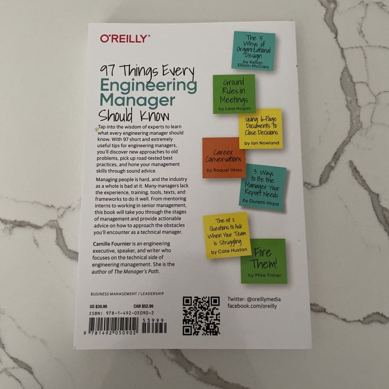 97 Things Every Engineering Manager Should Know by Camille Fournier