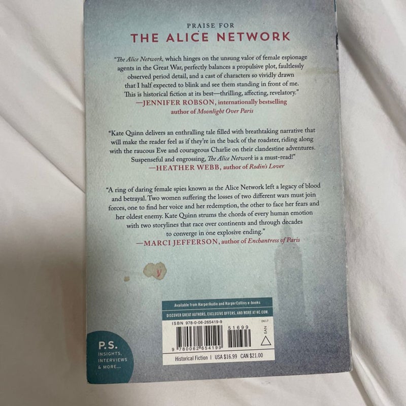 The Alice Network by Kate Quinn, Paperback | Pangobooks
