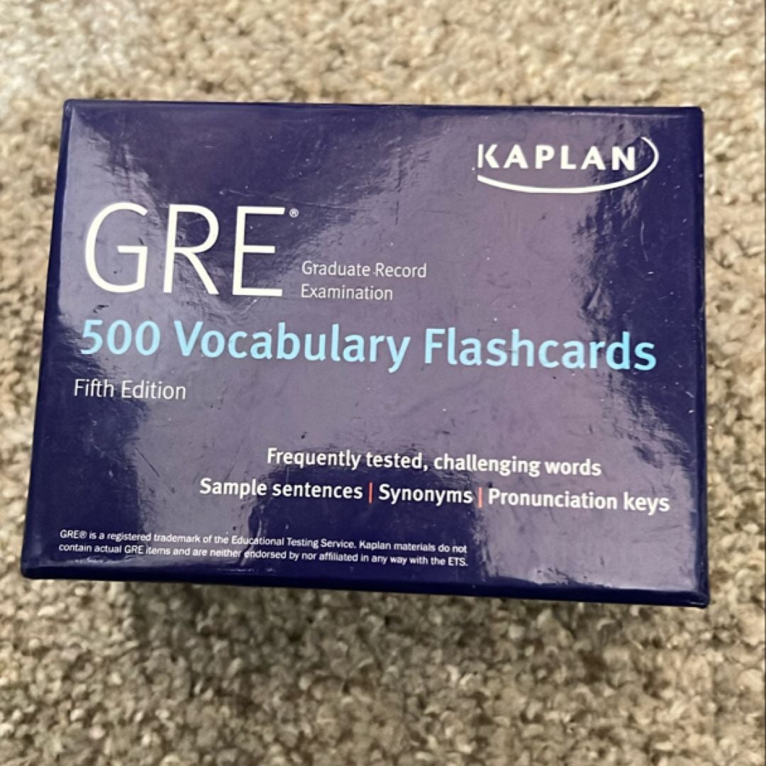 GRE Vocabulary Flashcards + Online Access to Review Your Cards, a ...