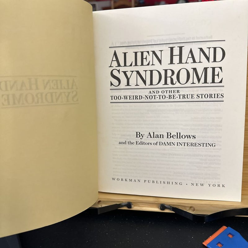 Alien Hand Syndrome by Alan Bellows, Paperback | Pangobooks
