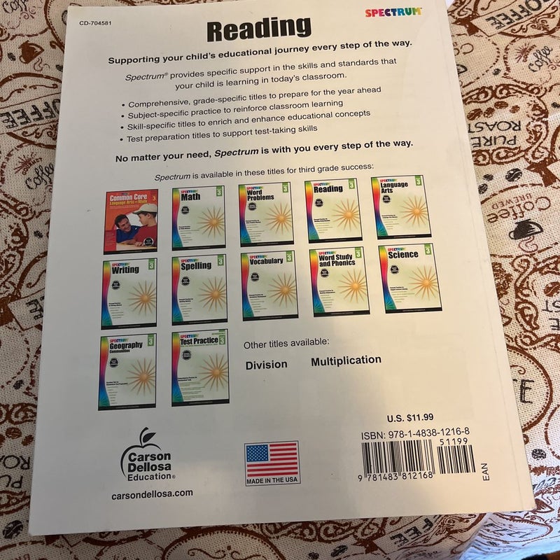 Reading, Grade 3 by Spectrum, Paperback | Pangobooks