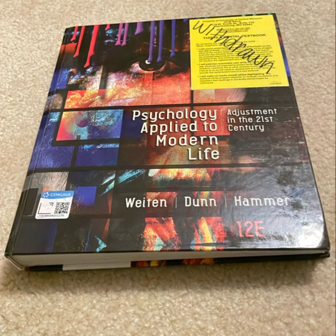 Psychology Applied to Modern Life by Wayne Weiten, Dana S. Dunn ...