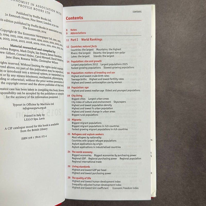 The Economist Pocket World in Figures 2015 by Economist Publications Staff