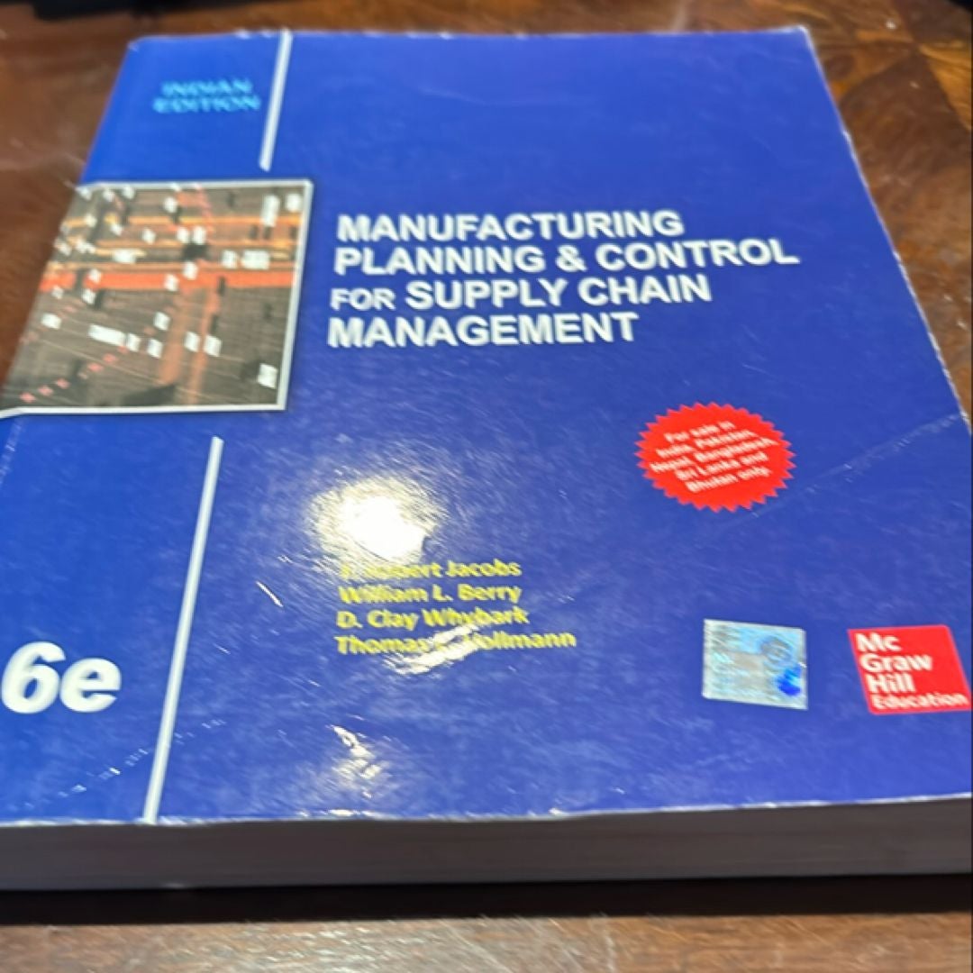 Manufacturing Planning and Control for Supply Chain Management by David ...