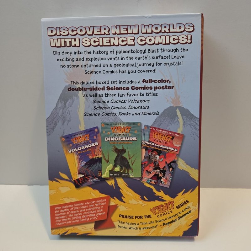 Science Comics Boxed Set: Volcanoes, Dinosaurs, and Rocks and Minerals ...