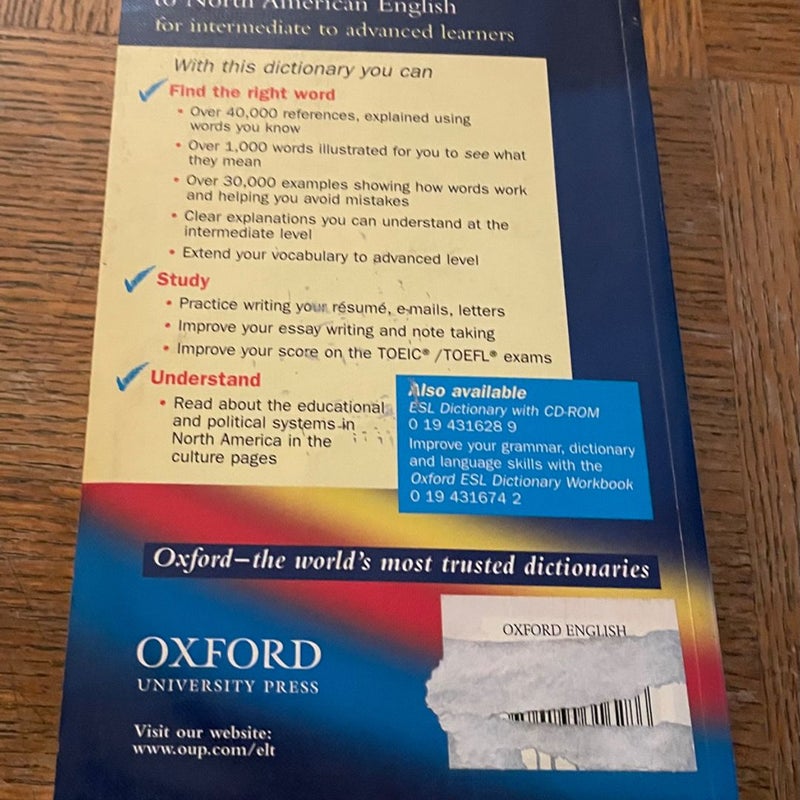 Oxford ESL Dictionary by Oxford University Press Staff, Paperback ...