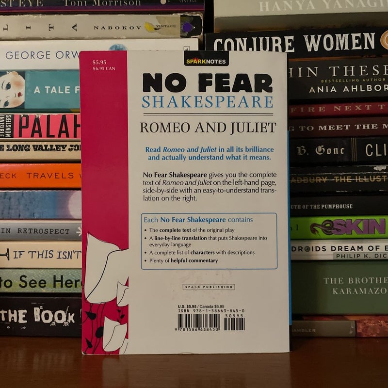 Romeo and Juliet (No Fear Shakespeare) by SparkNotes, Paperback ...