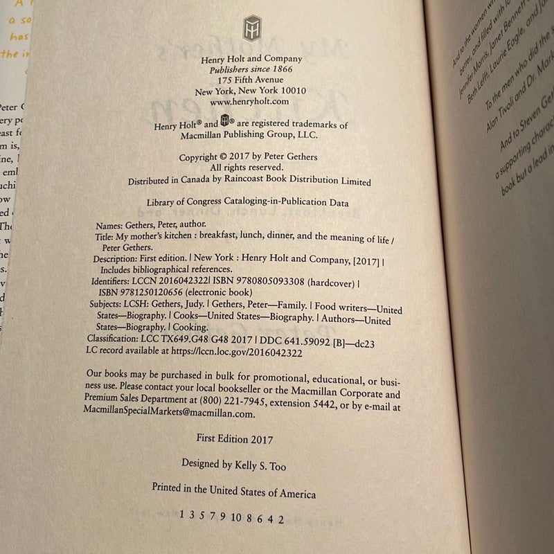 My Mother's Kitchen by Peter Gethers, Hardcover | Pangobooks