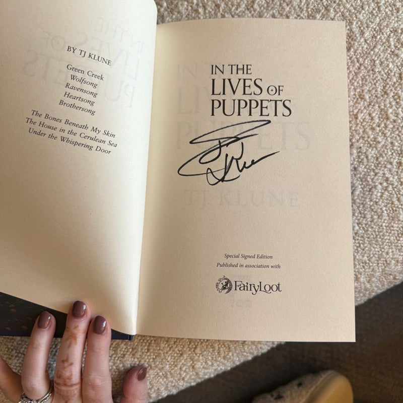 In the Lives of Puppets Fairyloot signed edition by Tj Klune, Hardcover ...