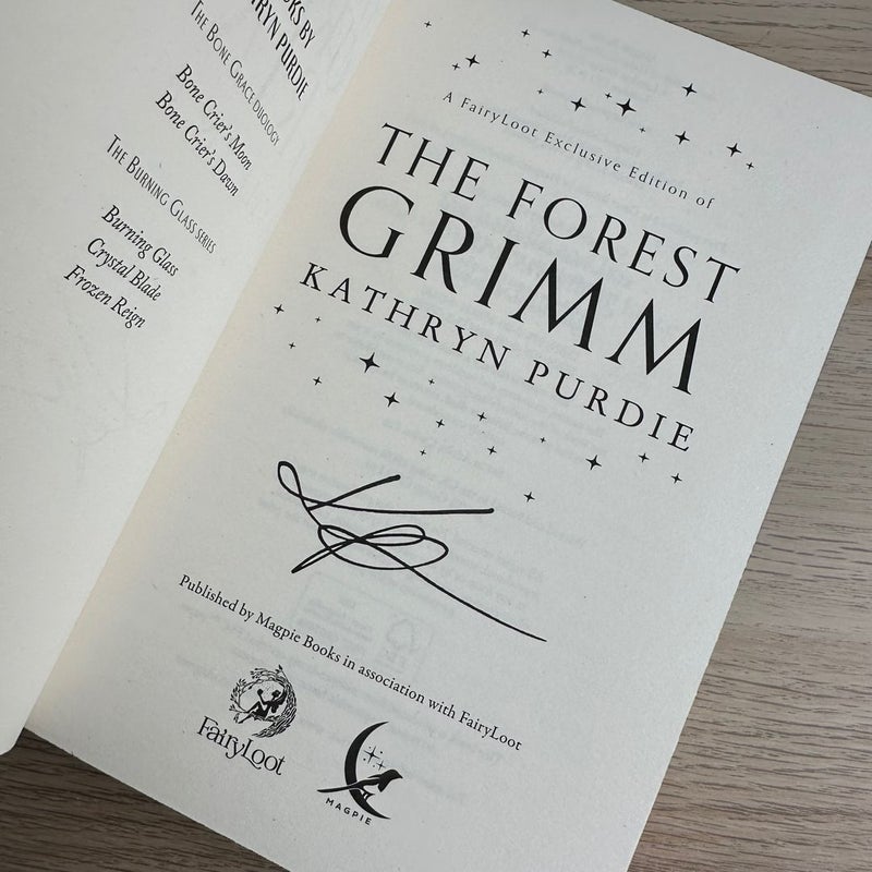 The Forest Grimm - Signed Fairyloot Exclusive Edition by Kathryn Purdie ...