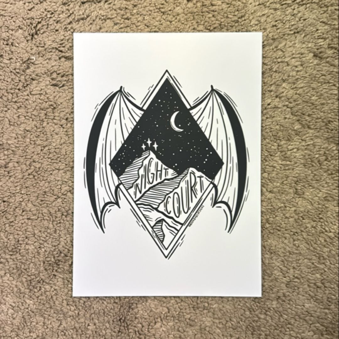ACOTAR Night Court Print by Book Babe Designs , Paperback | Pangobooks