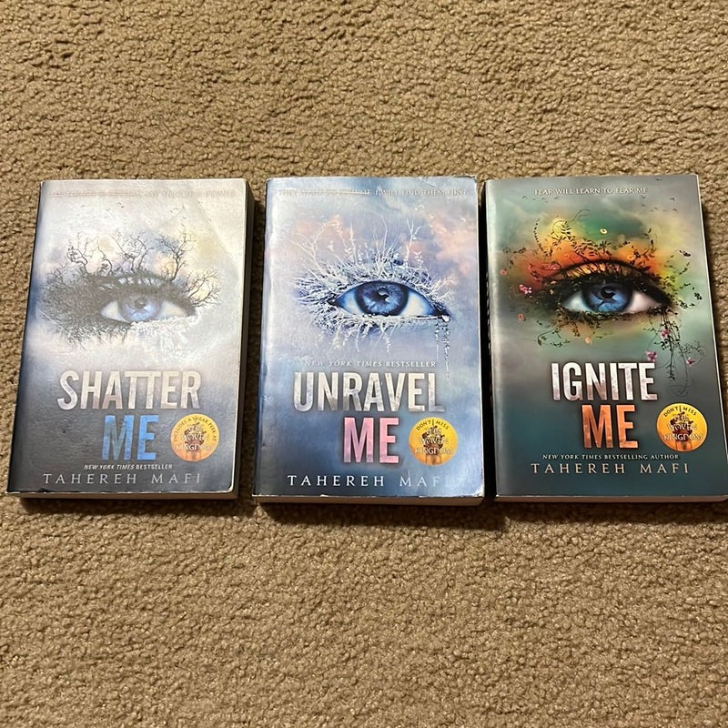 First three books in the shatter me series (First one is signed) by ...