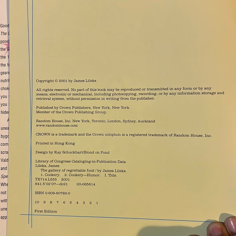 The Gallery of Regrettable Food by James Lileks