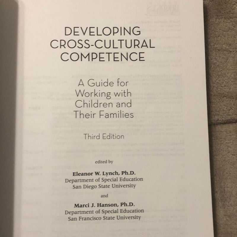 Developing Cross-Cultural Competence by Eleanor W. Lynch, Paperback ...