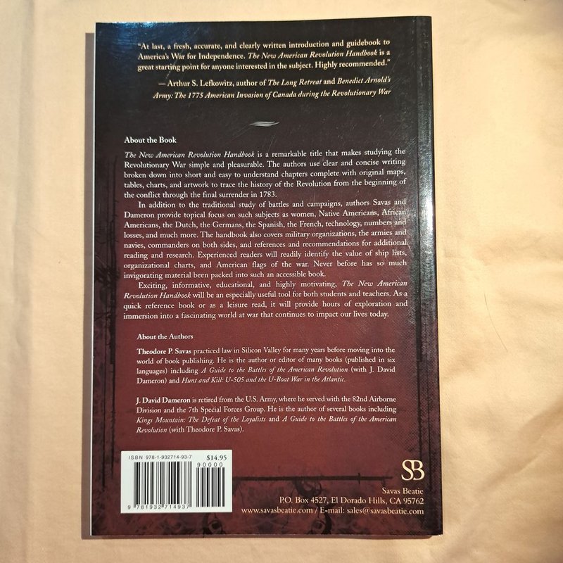 The New American Revolution Handbook by Theodore P. Savas, Paperback ...